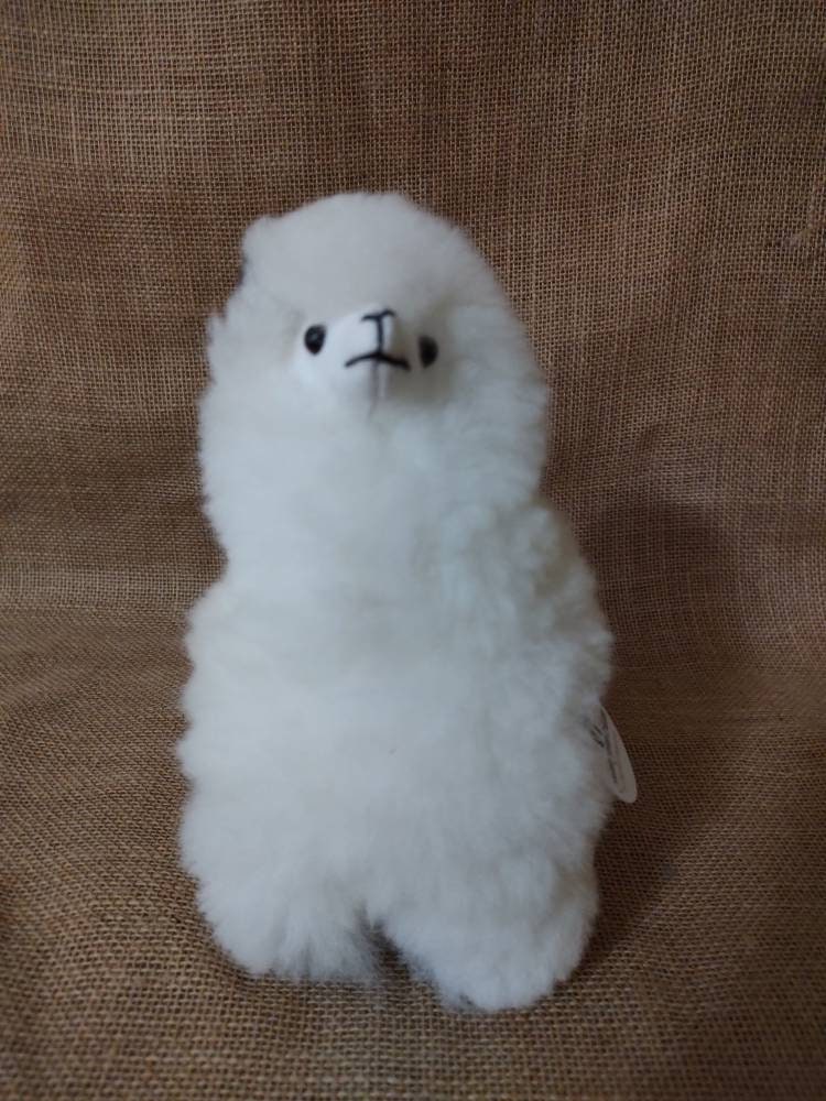 Furry Alpaca Figure: 100% Alpaca Fiber, Animal Lover Gift - Etsy