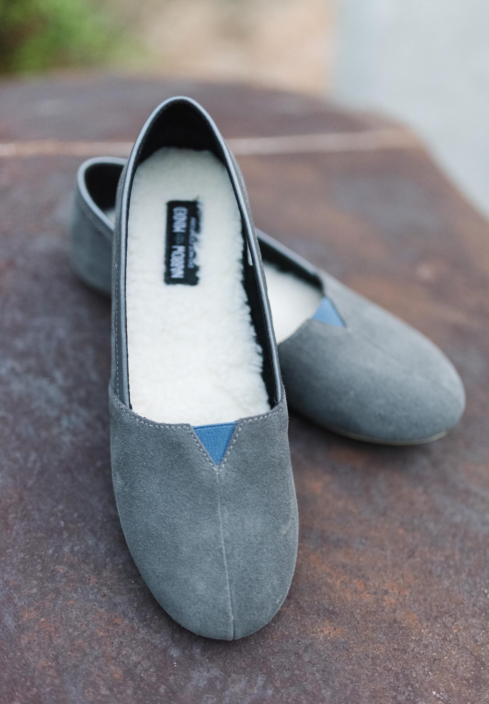 Women's Shoes Narrow Shoes for Women Gray Shoes Grey Slip on Shoes ...