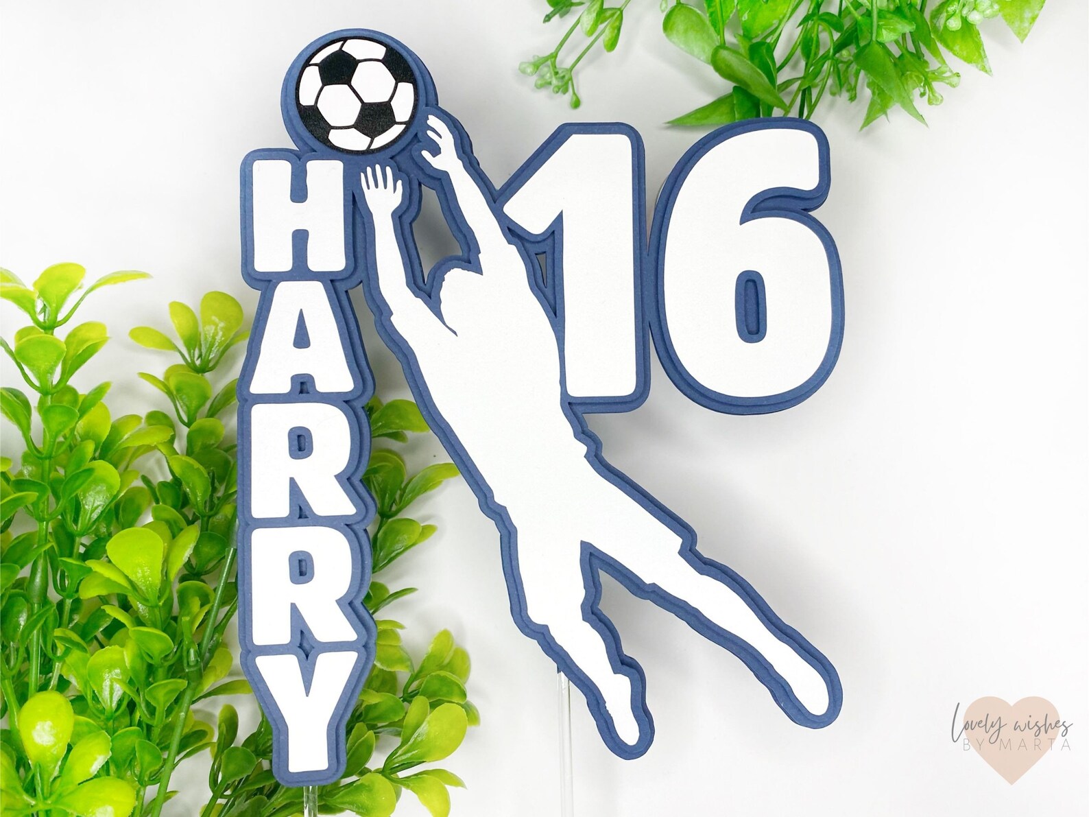 Goalkeeper Football Birthday Cake Topper Personalized - Etsy