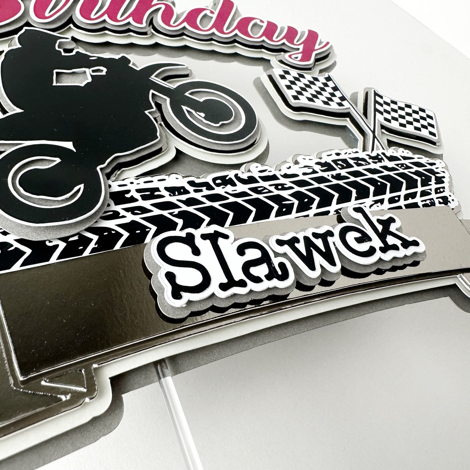SPEEDWAY Cake Topper Personalized Motorbike - Etsy UK