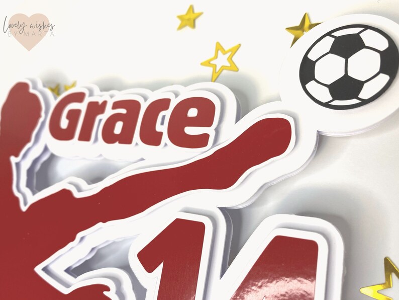 Girl Soccer Birthday Cake Topper Personalized Women Football Lioness - Etsy