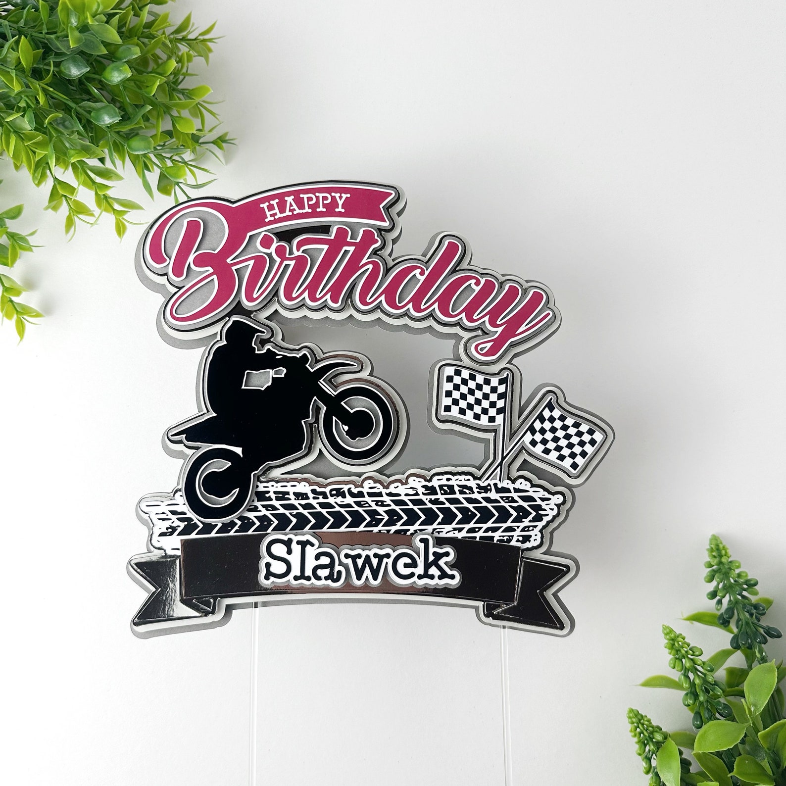 SPEEDWAY Cake Topper Personalized Motorbike - Etsy UK