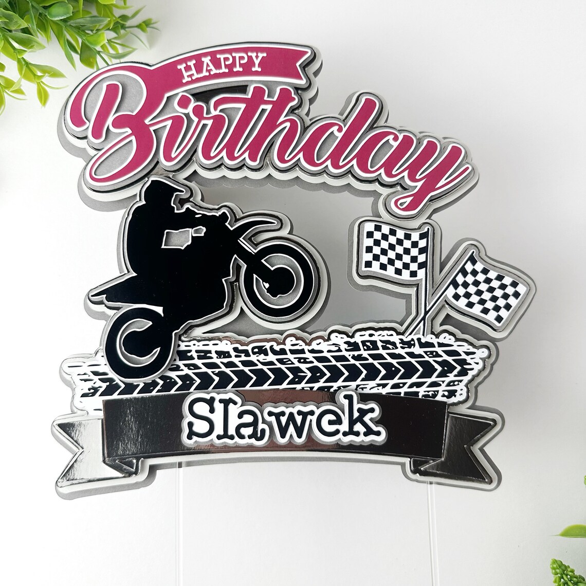 SPEEDWAY Cake Topper Personalized Motorbike - Etsy UK