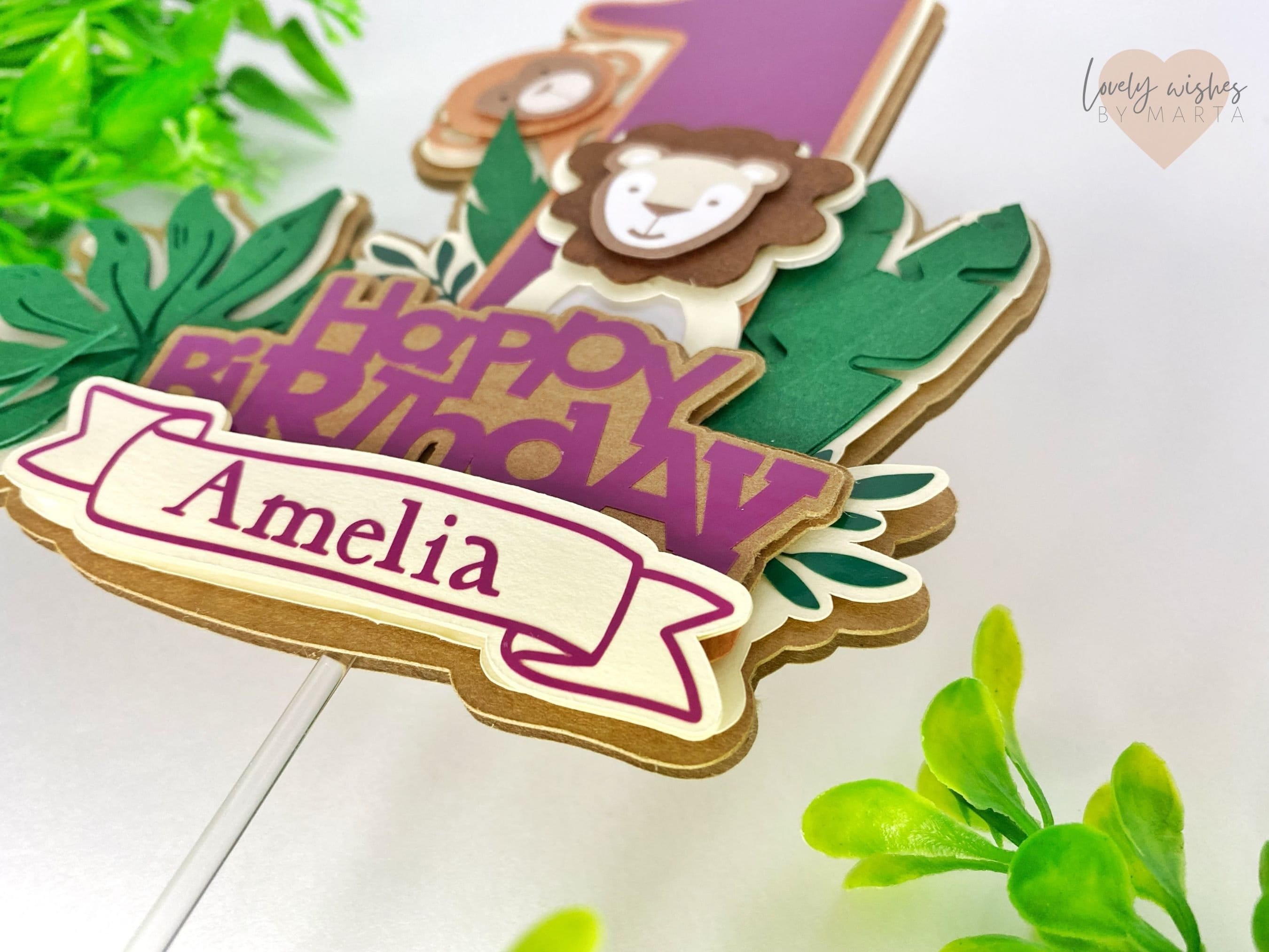 Jungle Cake Topper Handmade Personalized - Etsy