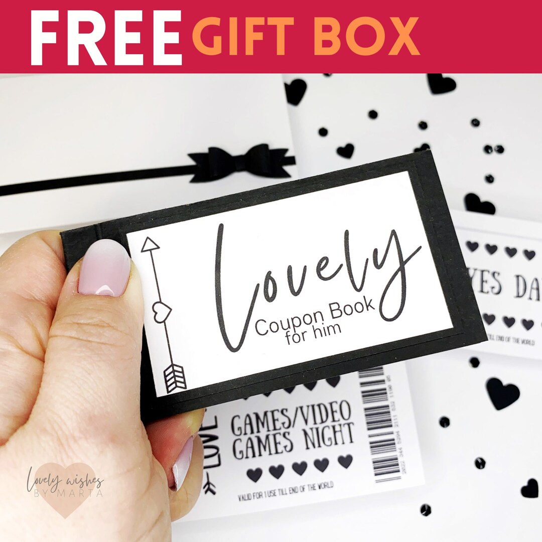 Customized Coupon Book for Husband, for Boyfriend, Anniversary, Gift ...