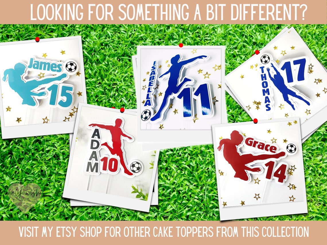 Goalkeeper Football Birthday Cake Topper Personalized - Etsy