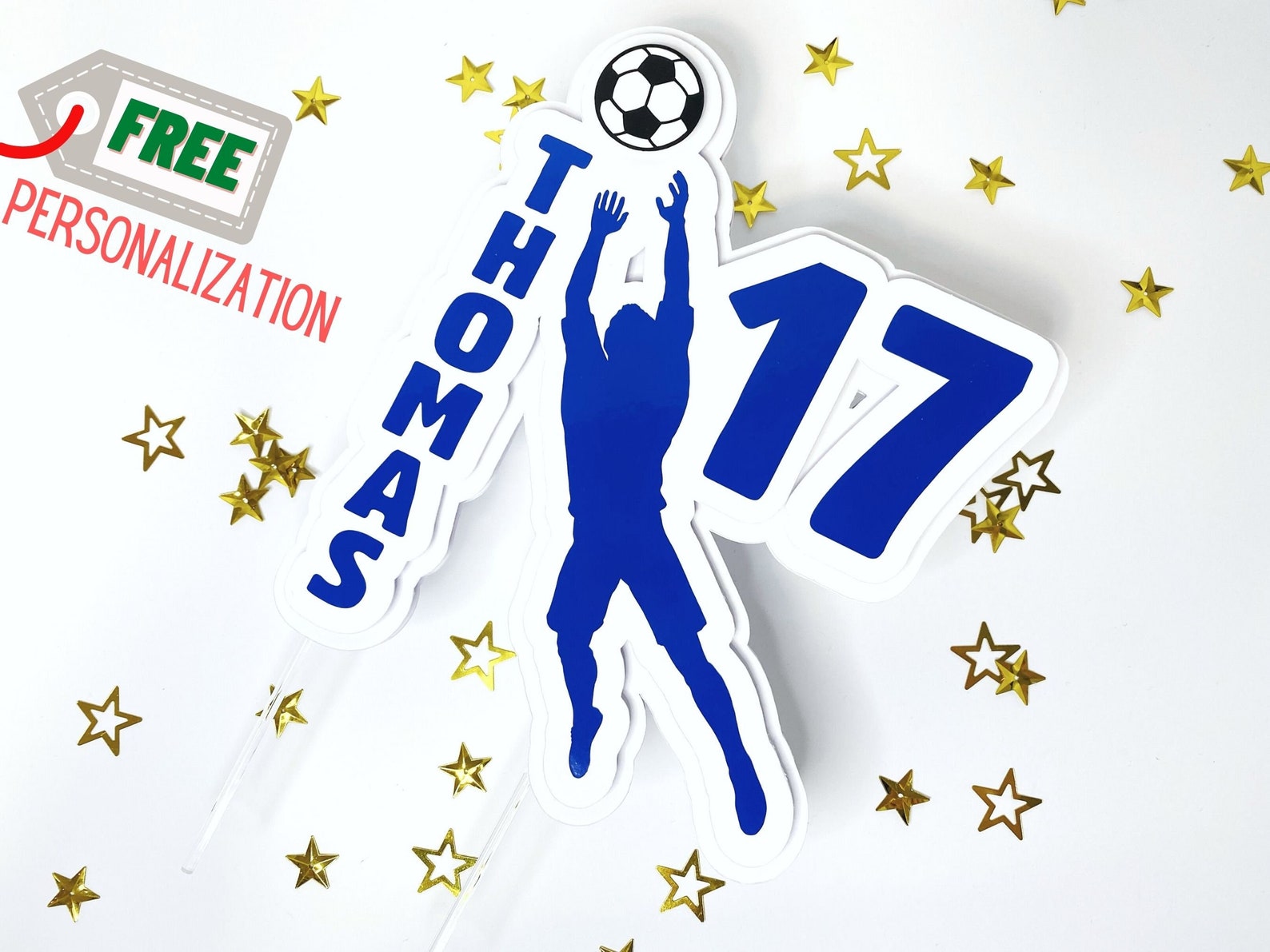 Goalkeeper Football Birthday Cake Topper Personalized | Etsy