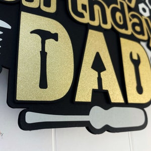 Tools Builder Personalized Cake Topper Glitter Birthday Cake Decoration ...