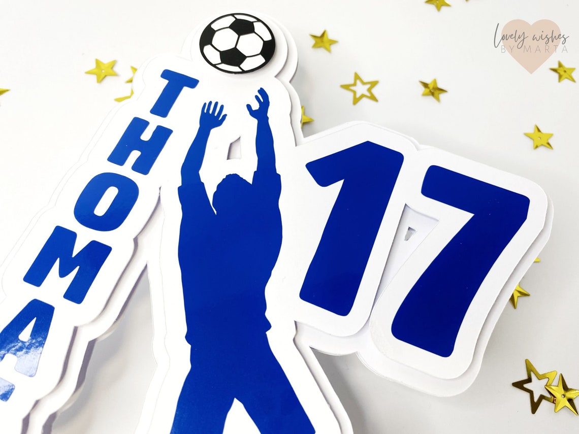 Goalkeeper Football Birthday Cake Topper Personalized | Etsy