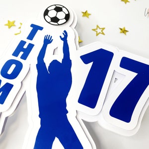 Goalkeeper Football Birthday Cake Topper Personalized - Etsy