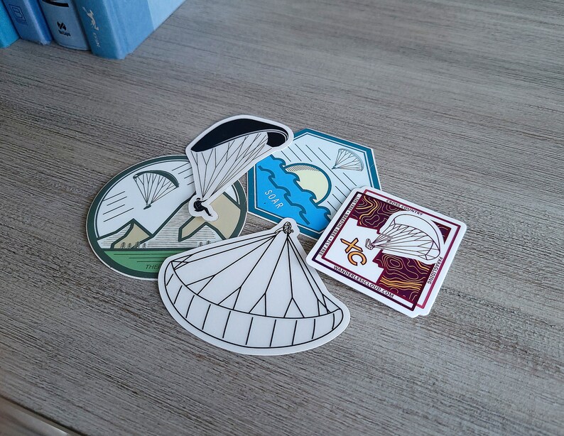 Paragliding Sticker Variety Pack 2 5 Pack - Etsy