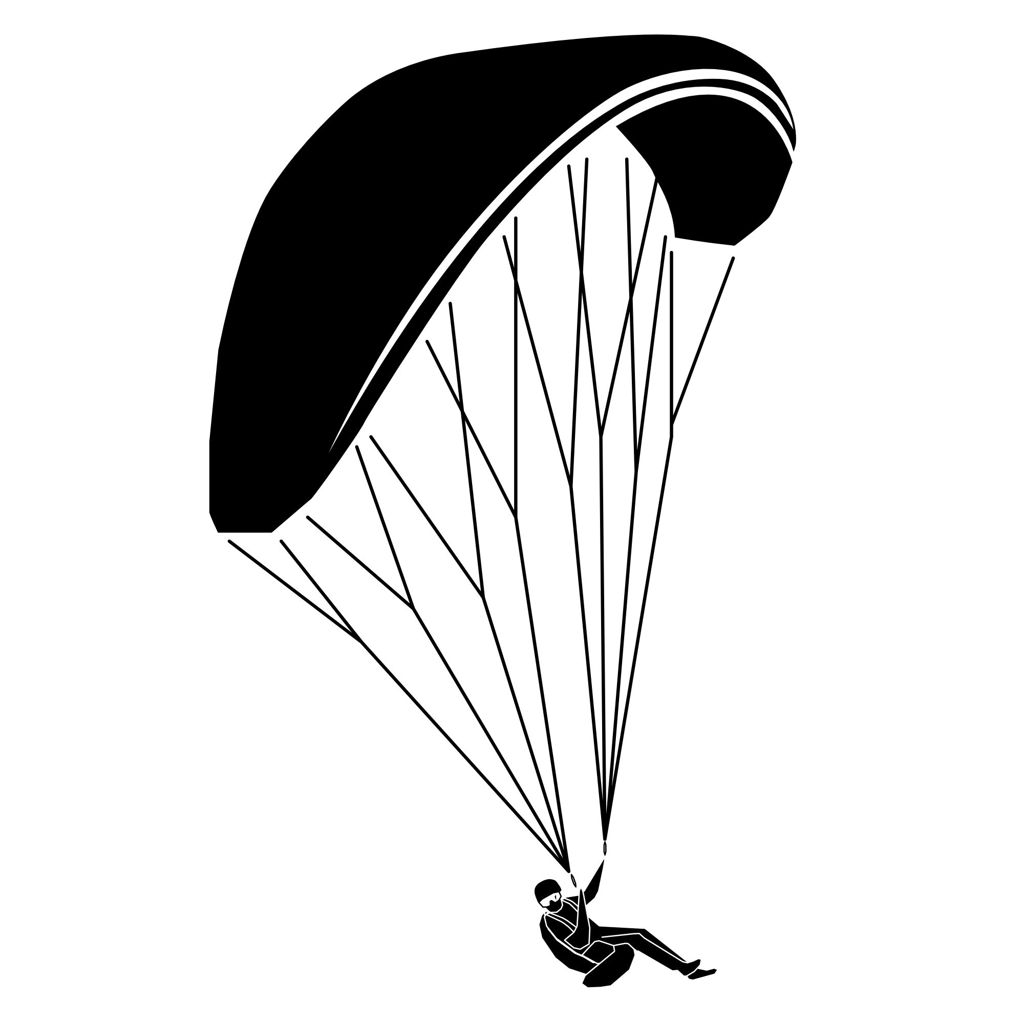 Paraglider Turn Sticker - Etsy