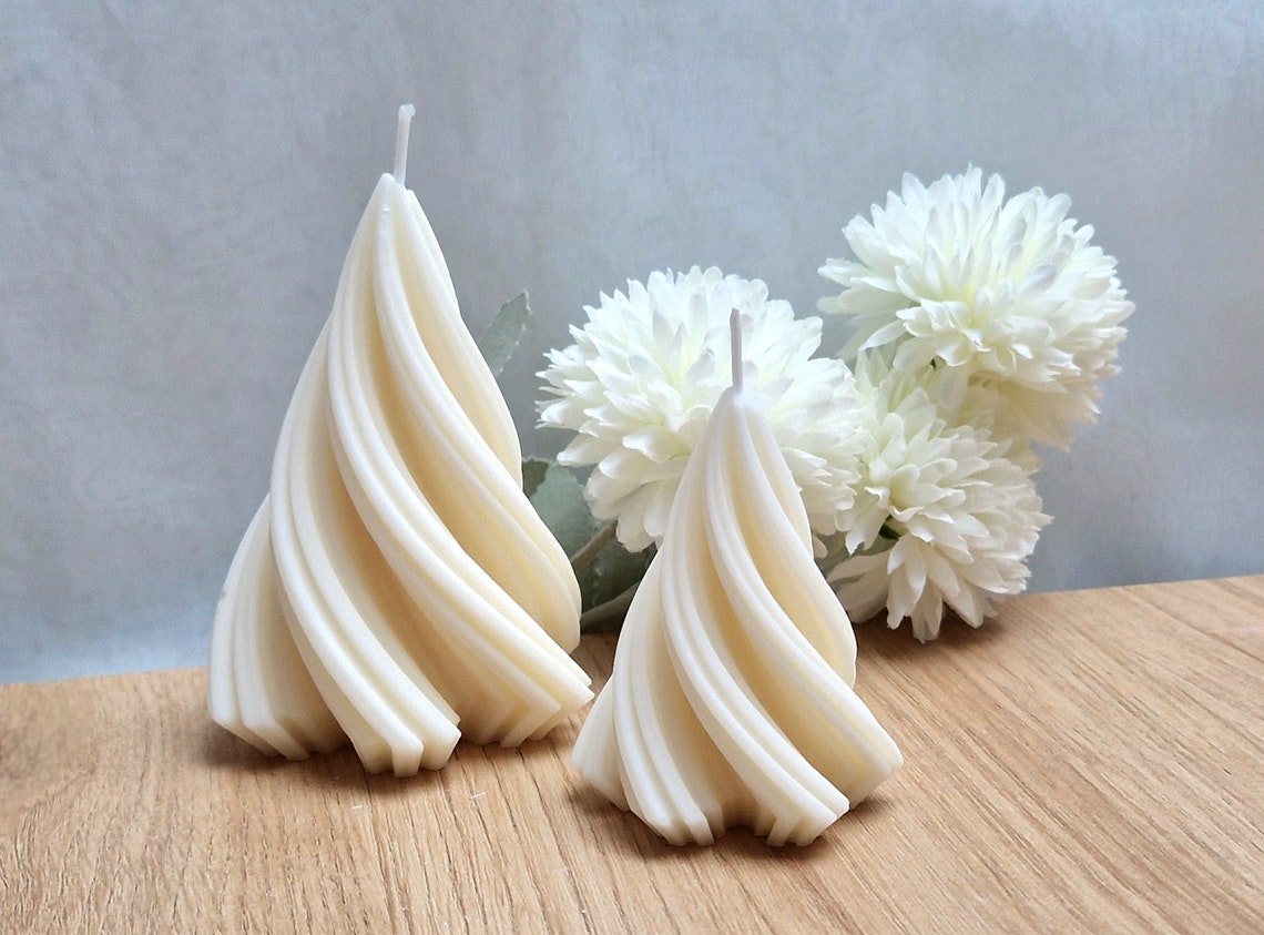 Swirl Candle, Cone Wave, Twist, Spiral Candle, Spiral Motif Candle XXL ...