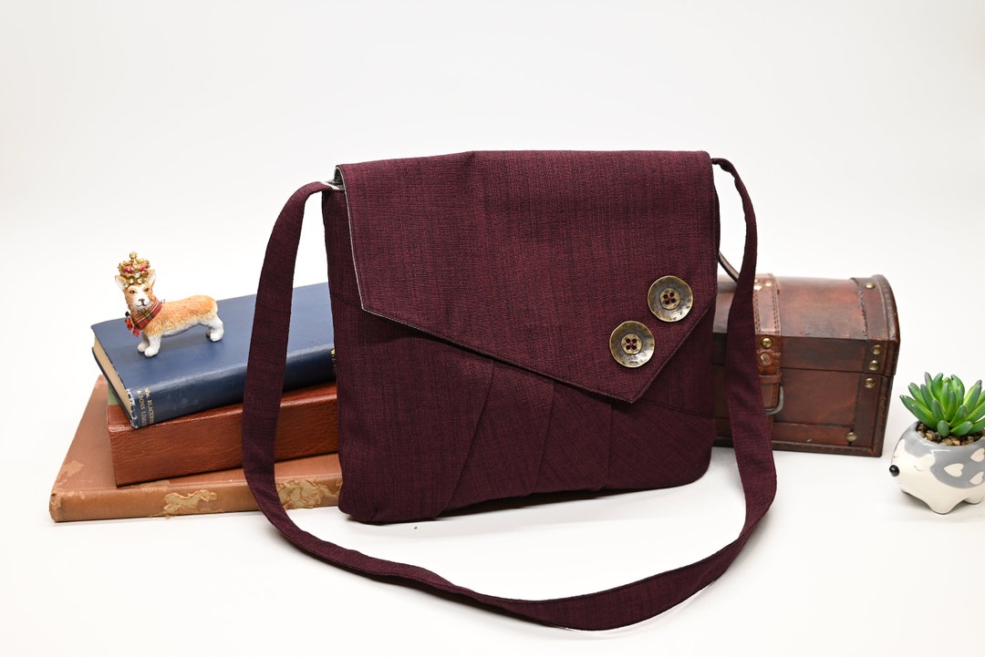 Maroon Magnificence Satchel Bag - Etsy