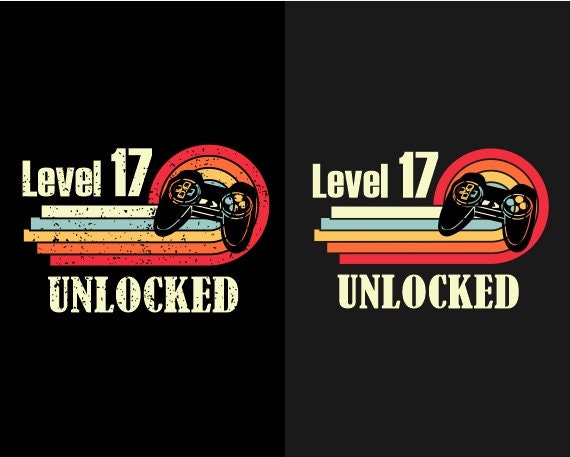 Level 17 Unlocked Svg Vintage 17th SVG PNG JPEG Cricut or - Etsy