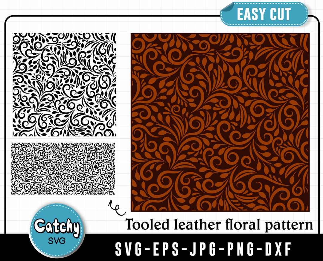 Tooled Leather Svg,floral Seamless Tumbler Png, Seamless Pattern Svg ...
