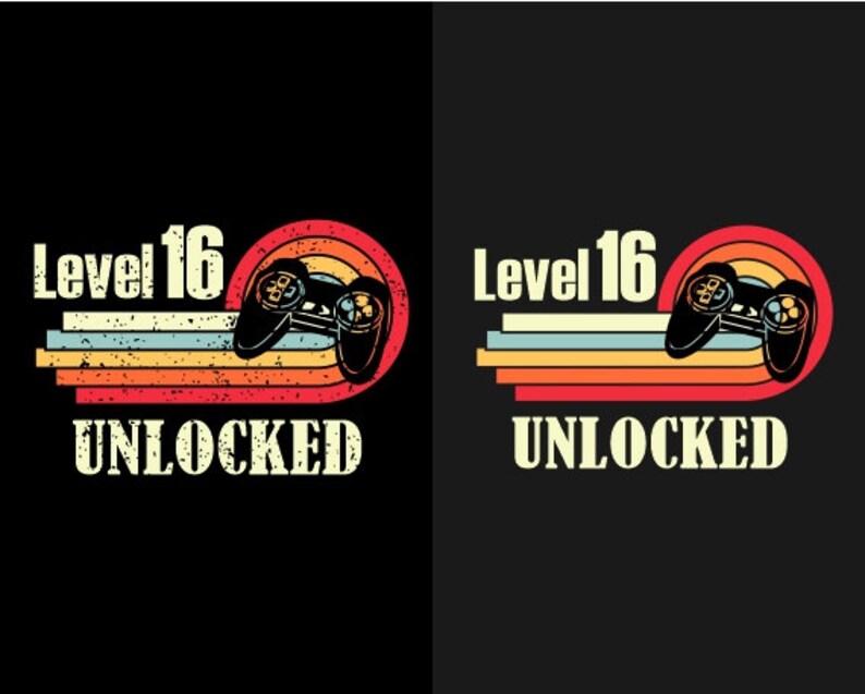 Level 16 Unlocked Svg Vintage 16th SVG PNG JPEG Cricut or Silhouette ...