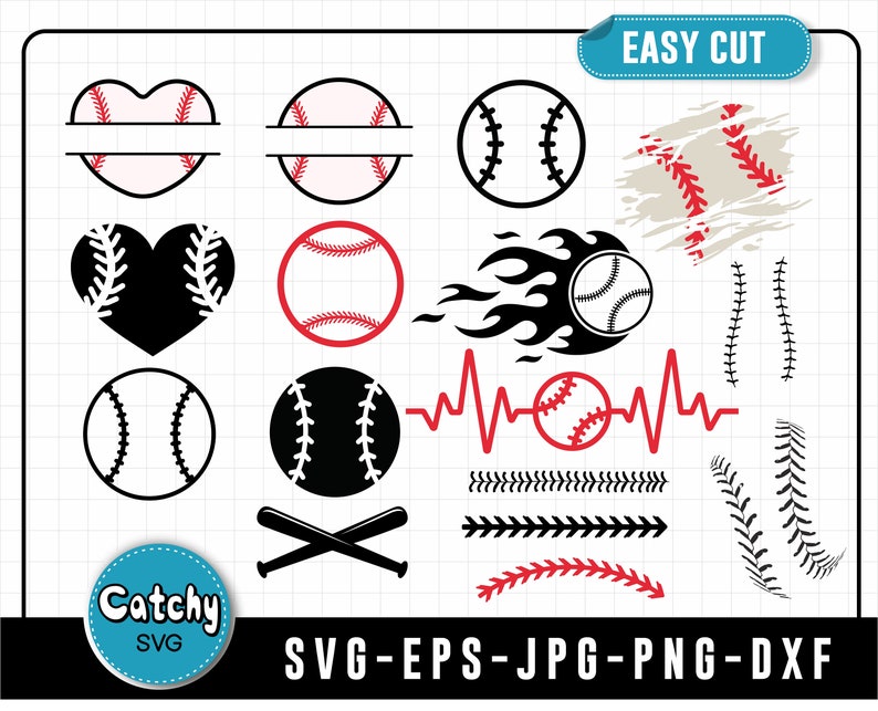 Baseball SVG , Baseball Stitches Svg , Baseball Monogram Svg PNG JPEG ...