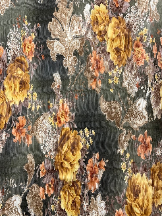 Pleated Silk & Cotton Fabric by the Yard | Etsy