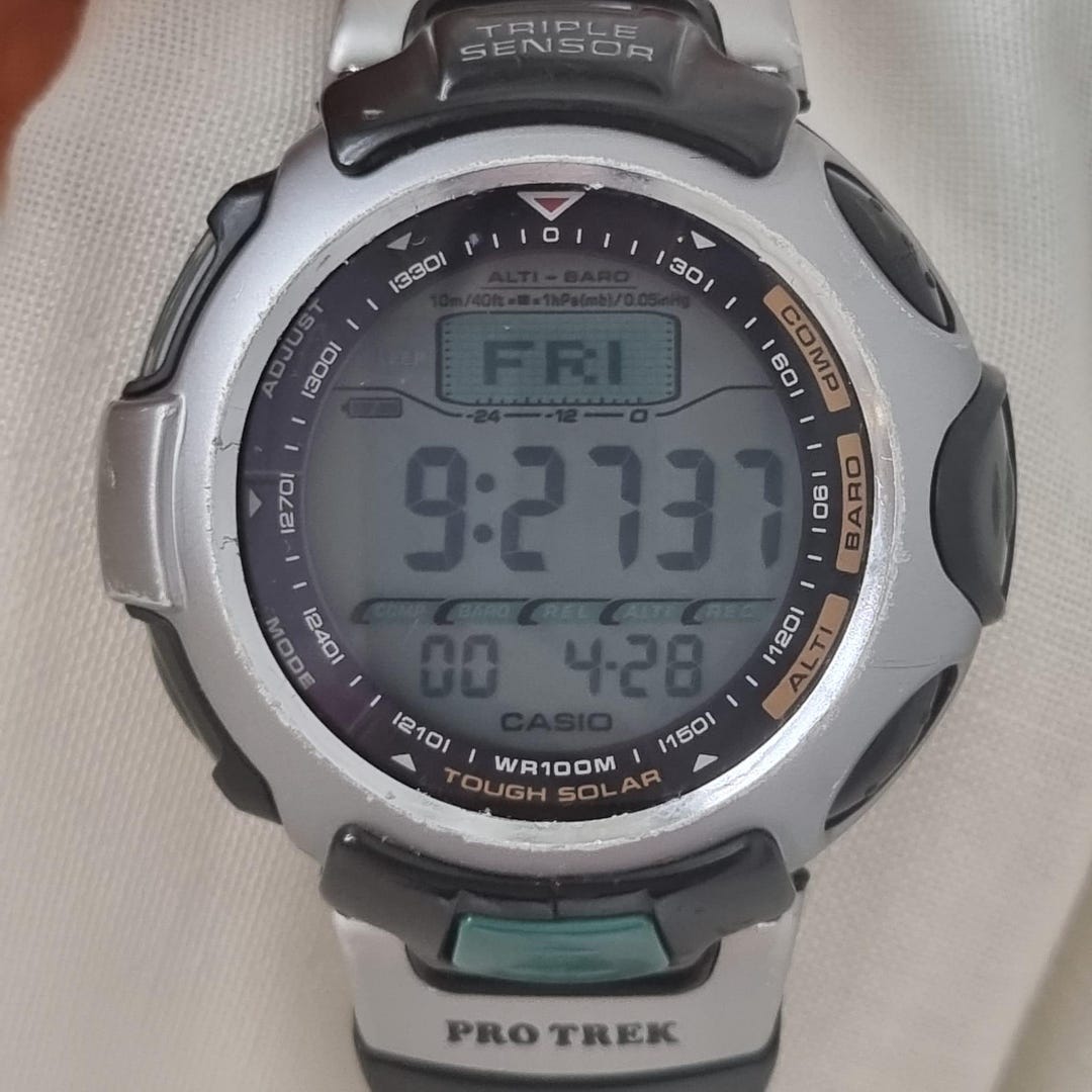 Casio Pro Trek PRG-50 Triple Sensor Tough Solar - Etsy
