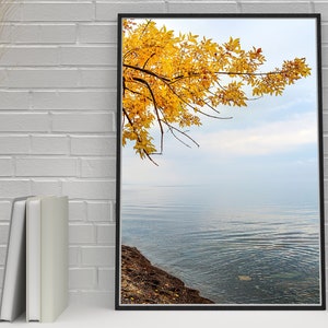 Lake Superior Printable, Upper Penninsula Download, Fall Leaves Print ...