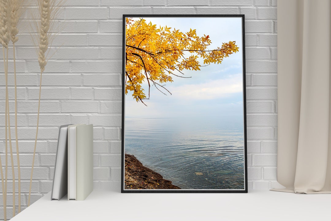 Lake Superior Printable, Upper Penninsula Download, Fall Leaves Print ...