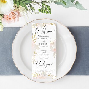 AVA Program, Editable Ceremony Program, Personalized Timeline ...