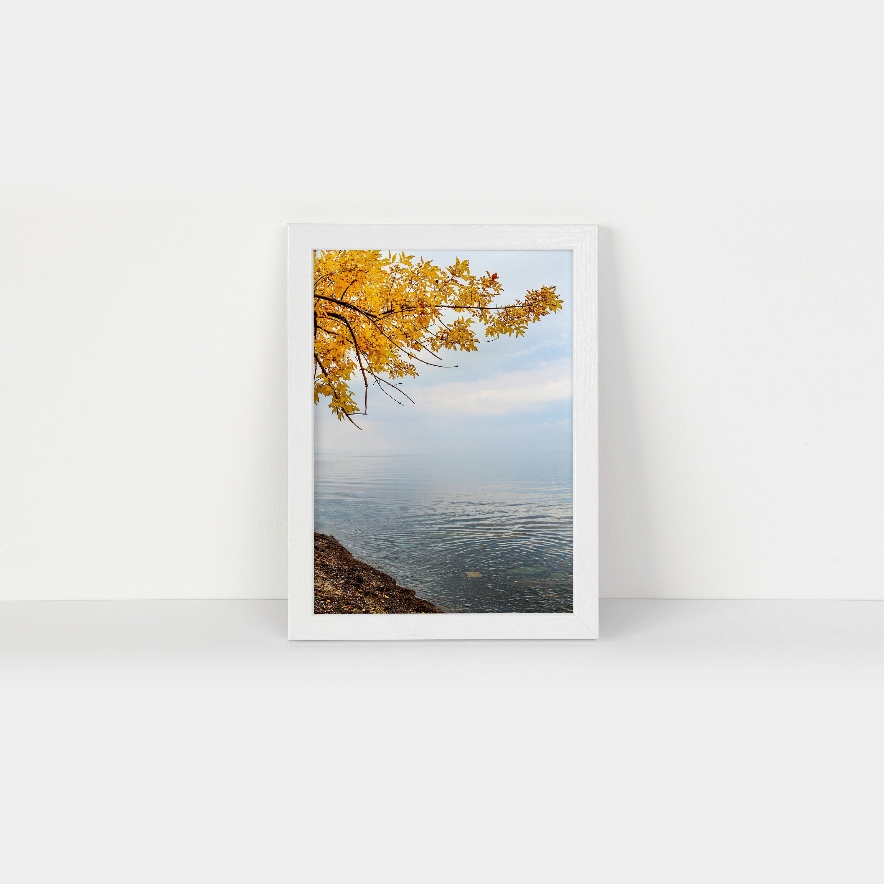 Lake Superior Poster, Upper Peninsula Premium Print, Fall Leaves Print ...