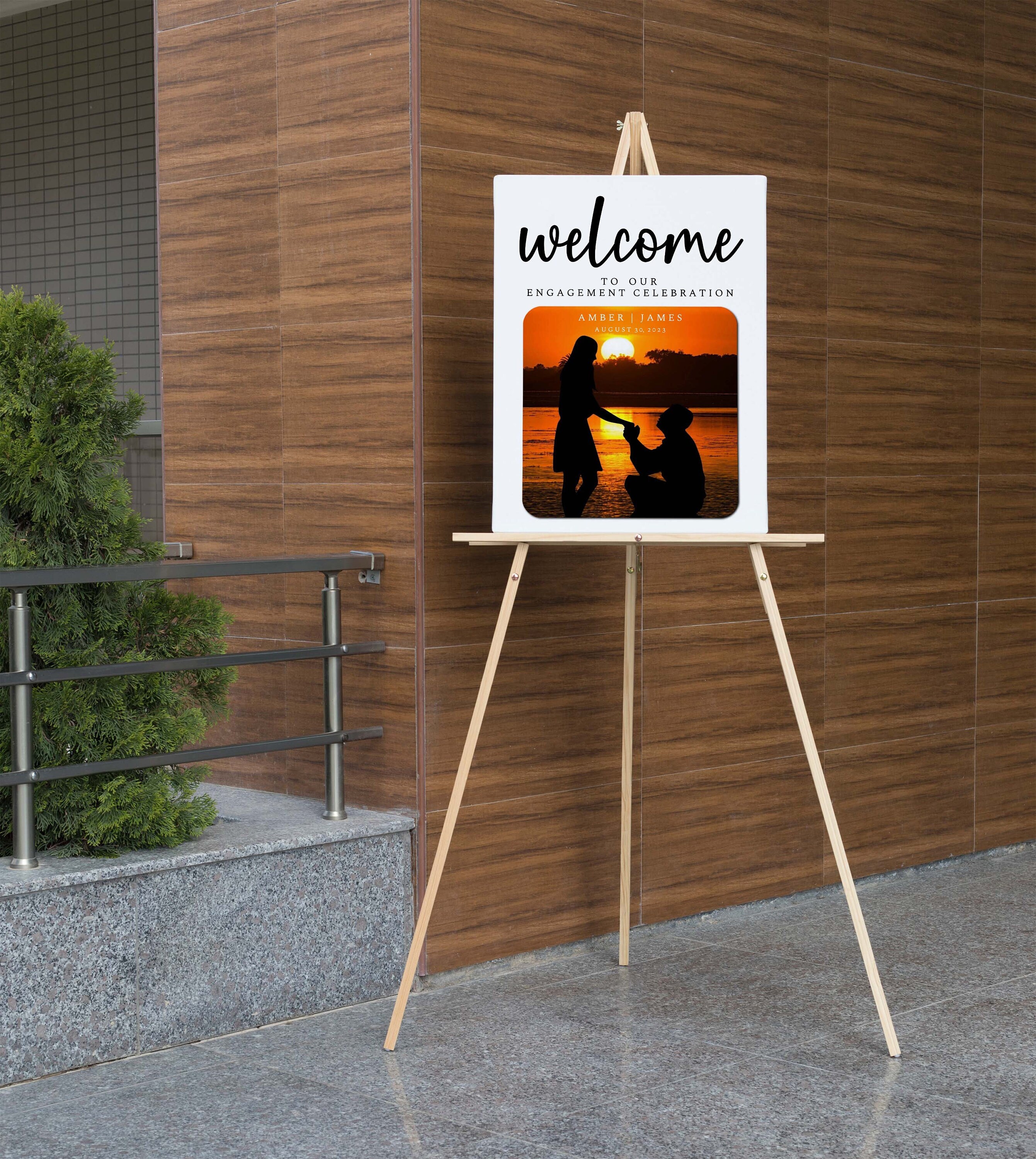 Editable Photo Engagement Party Welcome Poster Template, 18x24 ...