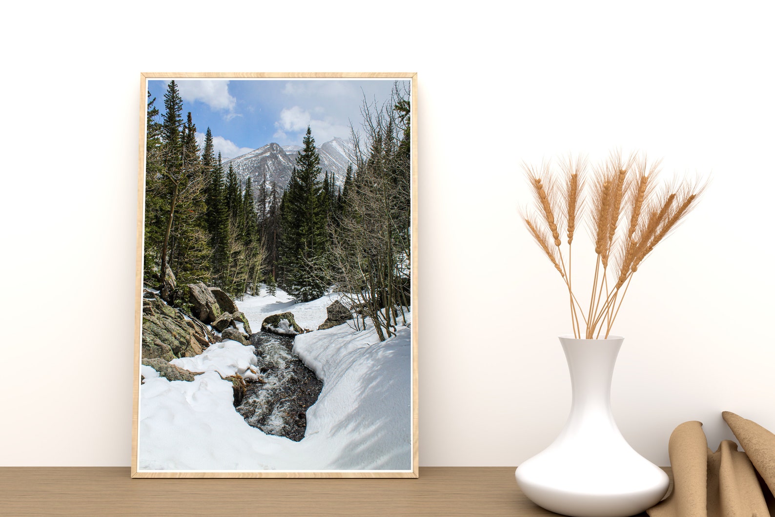 Snowy Mountainside Printable, Mountain Trail Download, Rocky Mountain ...