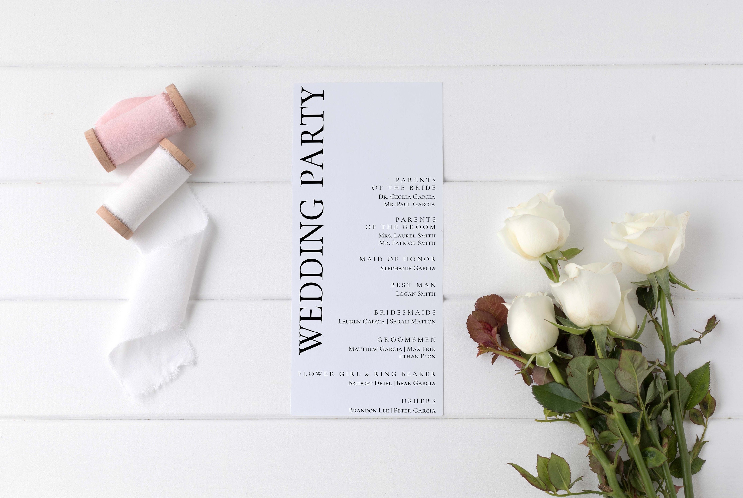 PRINTABLE DIY Wedding Program, Minimalist Editable Ceremony Program ...