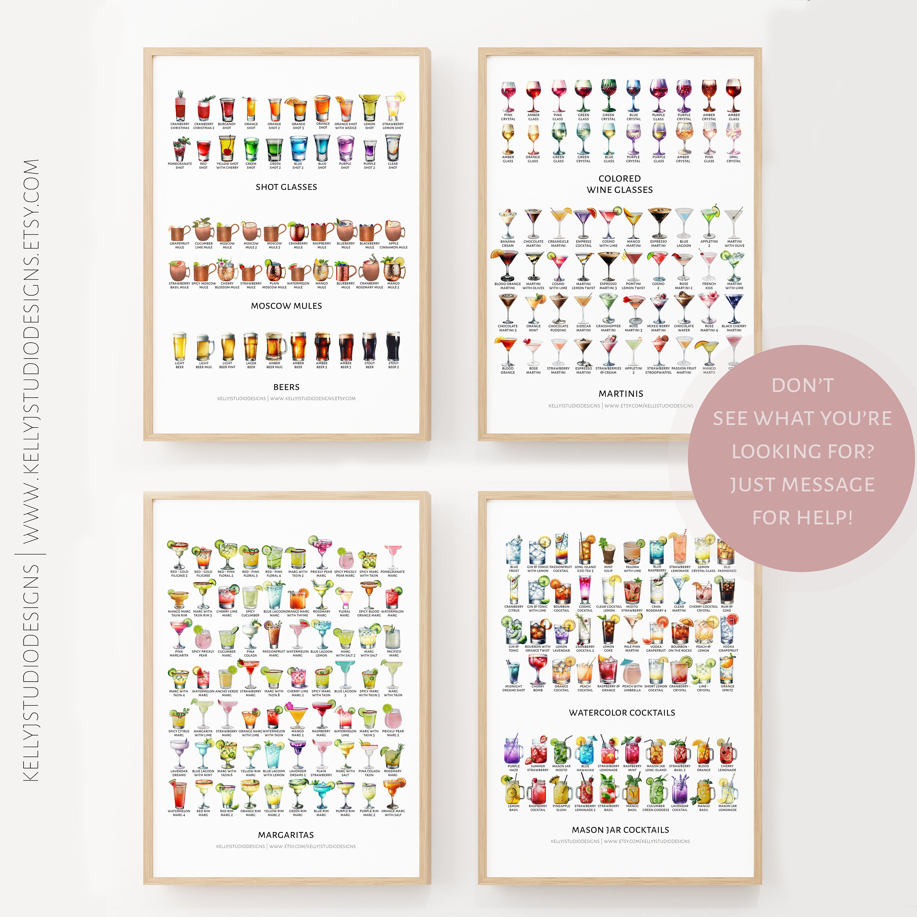 Multiple Signature Cocktails Template, 8x10" Bar - Minimalist Bar Menu ...