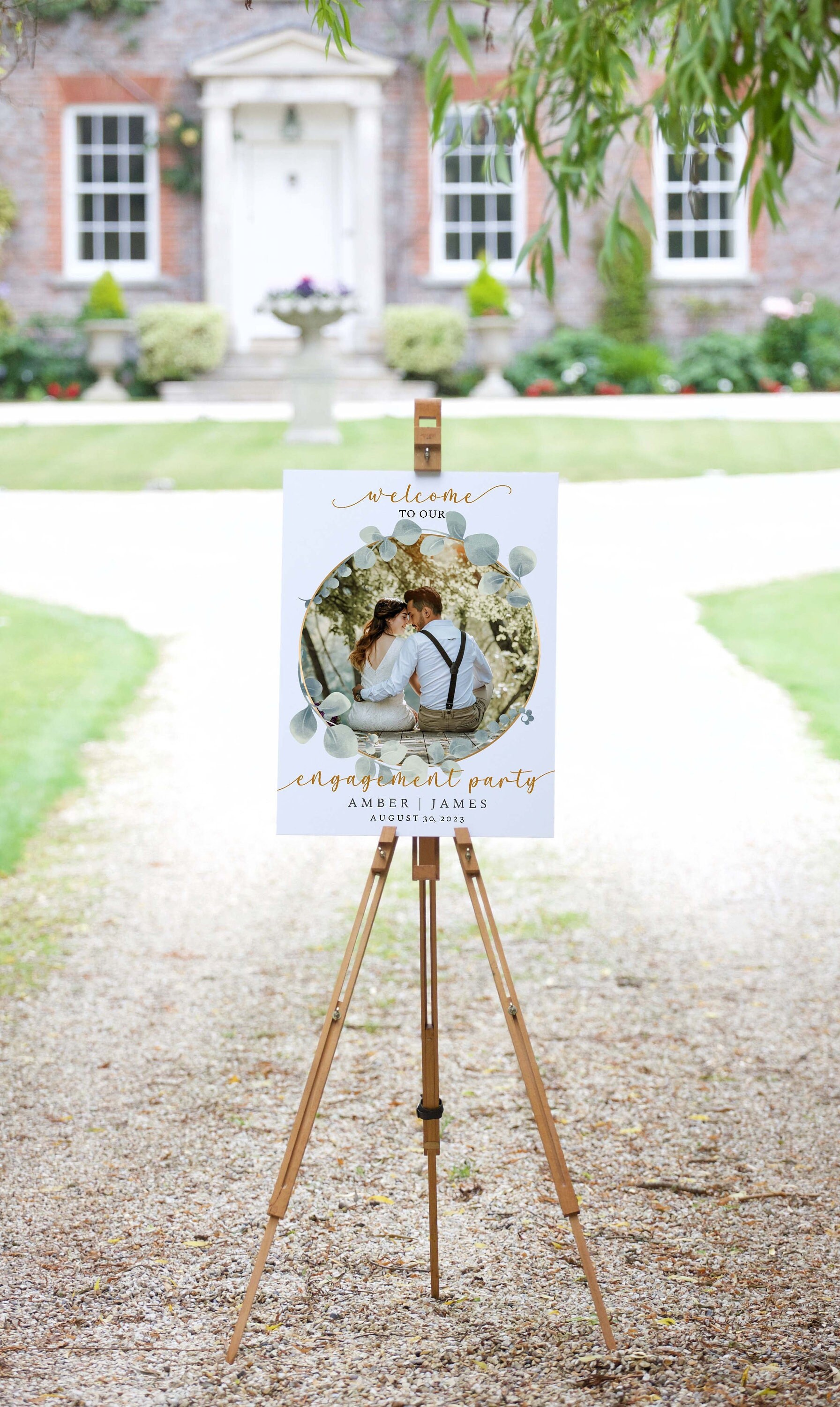 Classic Engagement Party Welcome Poster Template, 18x24, Editable ...