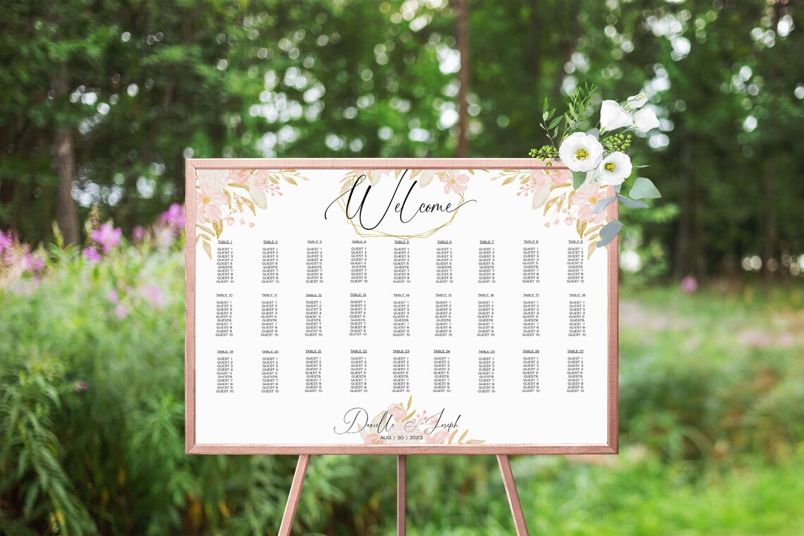 AVA Ceremony Seating Chart, Editable Wedding Seating Chart ...
