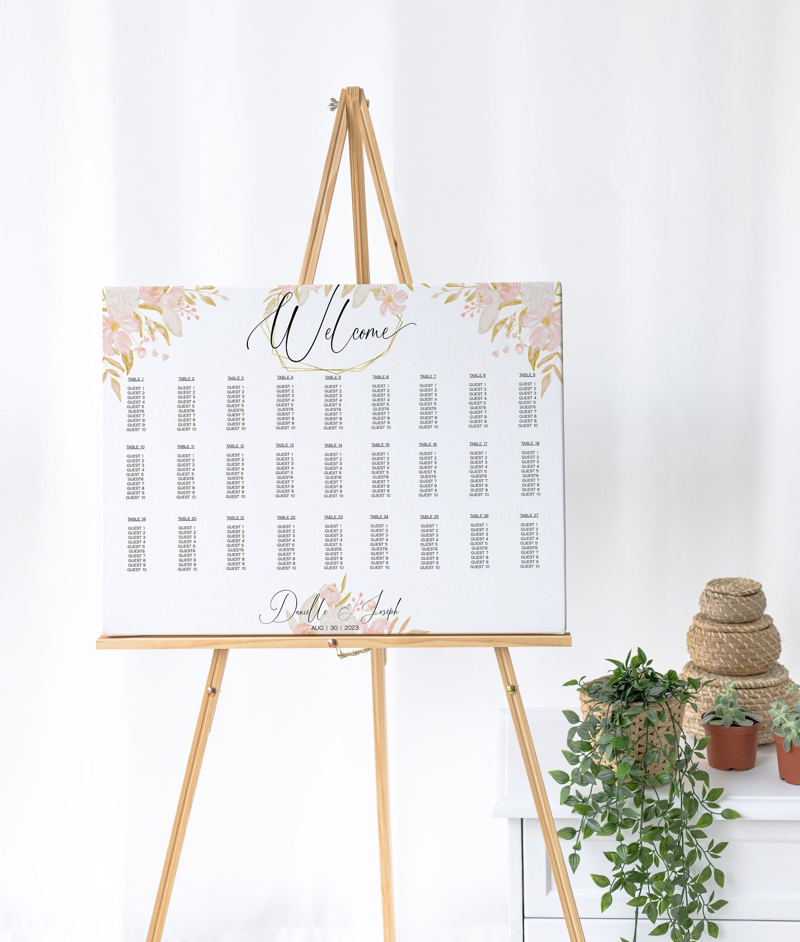 AVA Ceremony Seating Chart, Editable Wedding Seating Chart ...