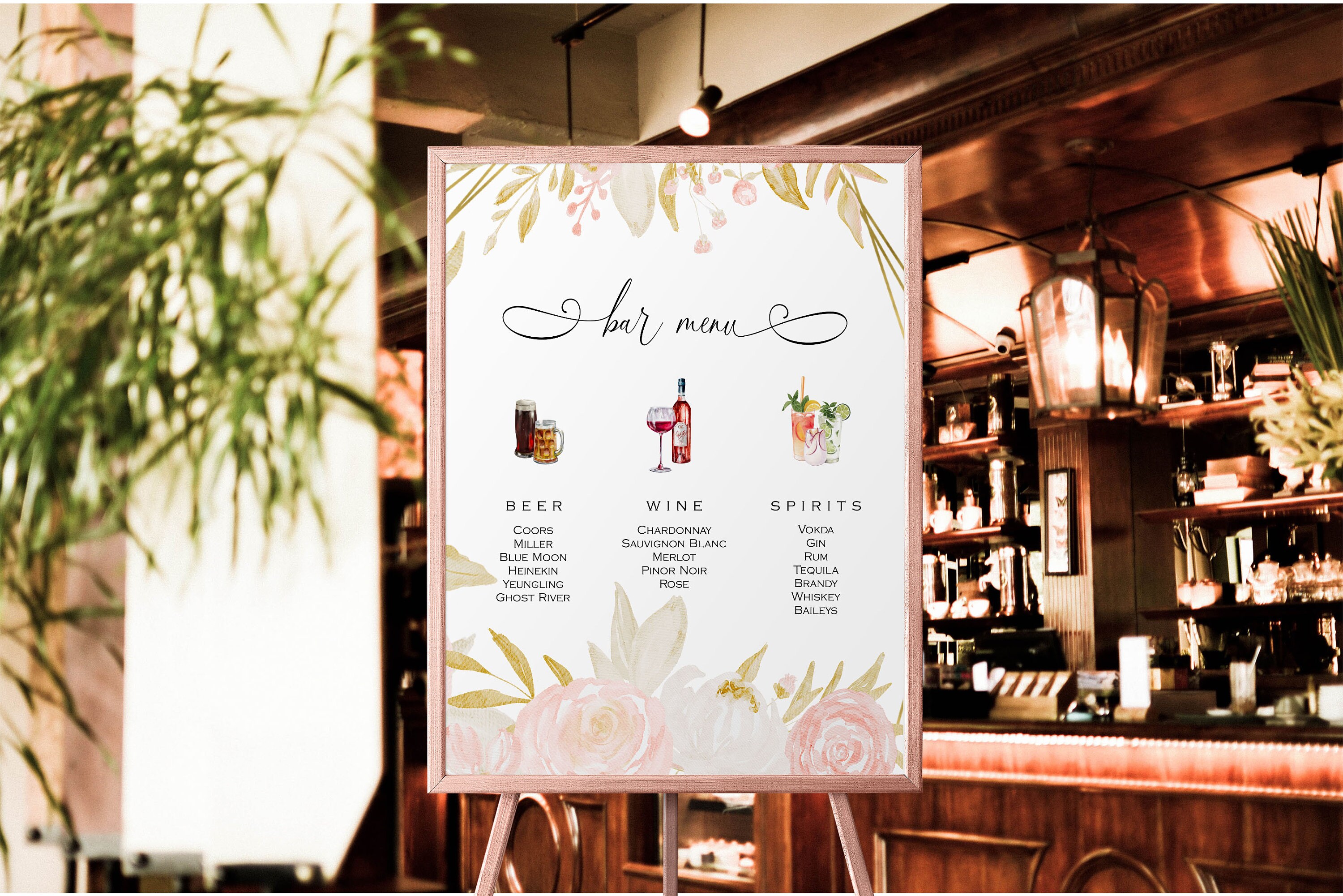 AVA Sign Bundle, Welcome Sign, Bar Menu Sign, Custom Sign, Downloadable ...