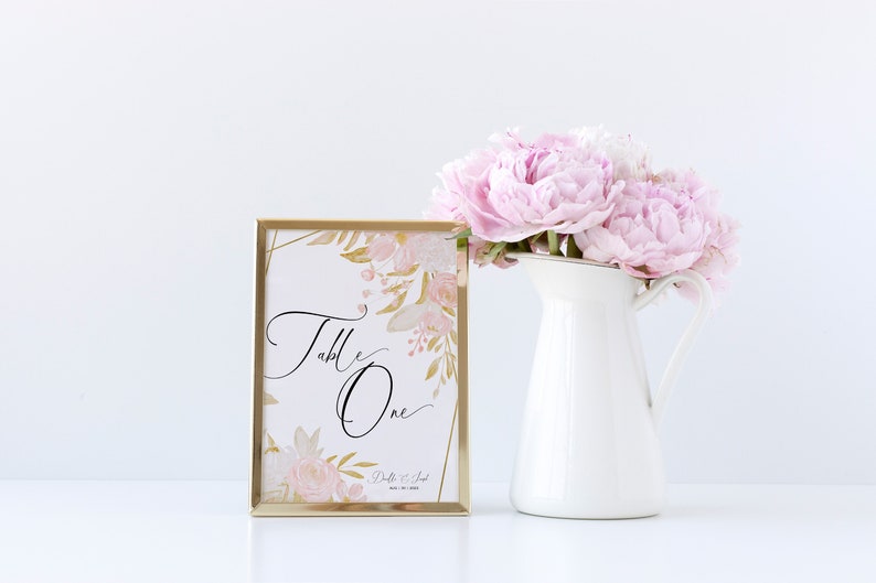 AVA Reception Table Numbers, Editable Hanging Table Numbers for Dinner ...