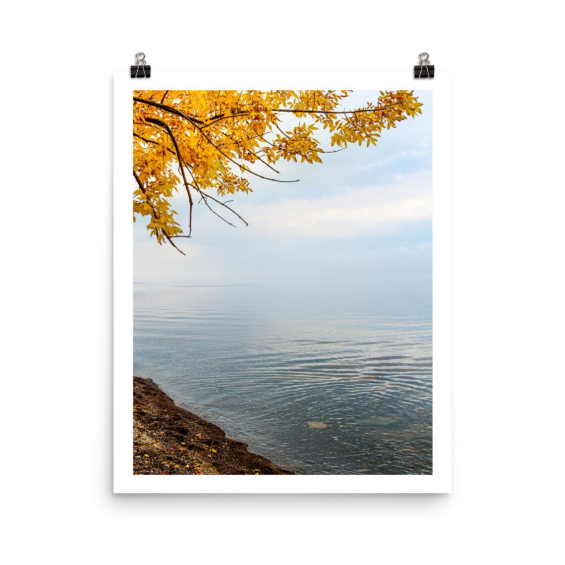 Lake Superior Poster, Upper Peninsula Premium Print, Fall Leaves Print ...