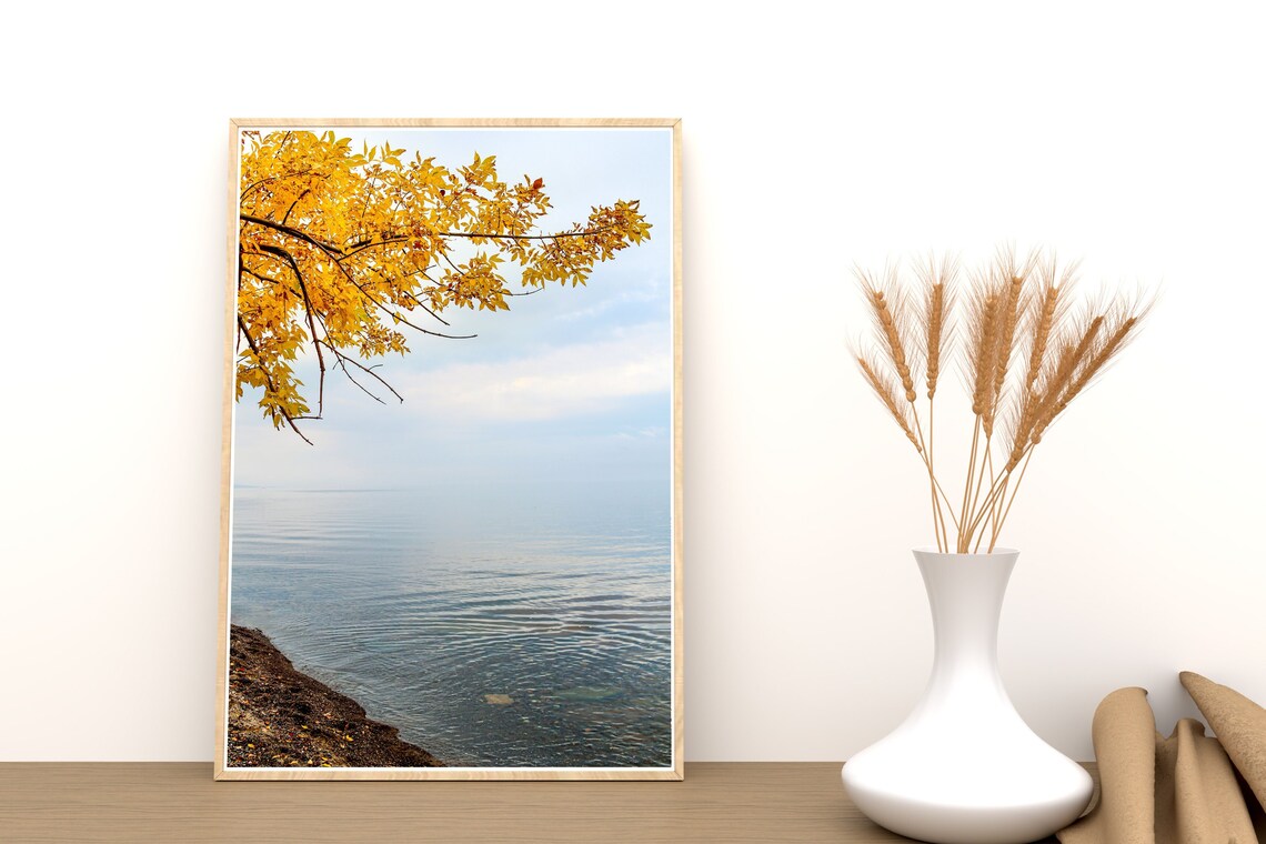 Lake Superior Printable, Upper Penninsula Download, Fall Leaves Print ...