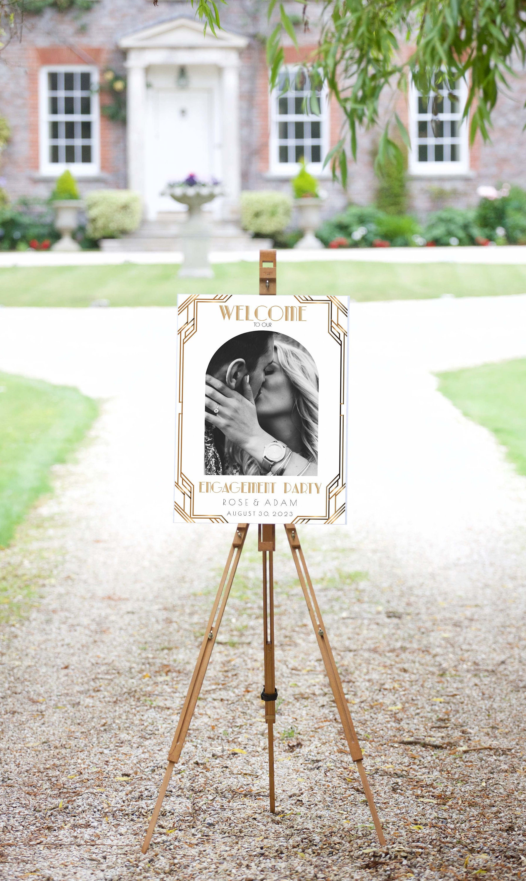 DIY Engagement Bundle - Sign and Invitation Template, Double Sided, 5x7 ...