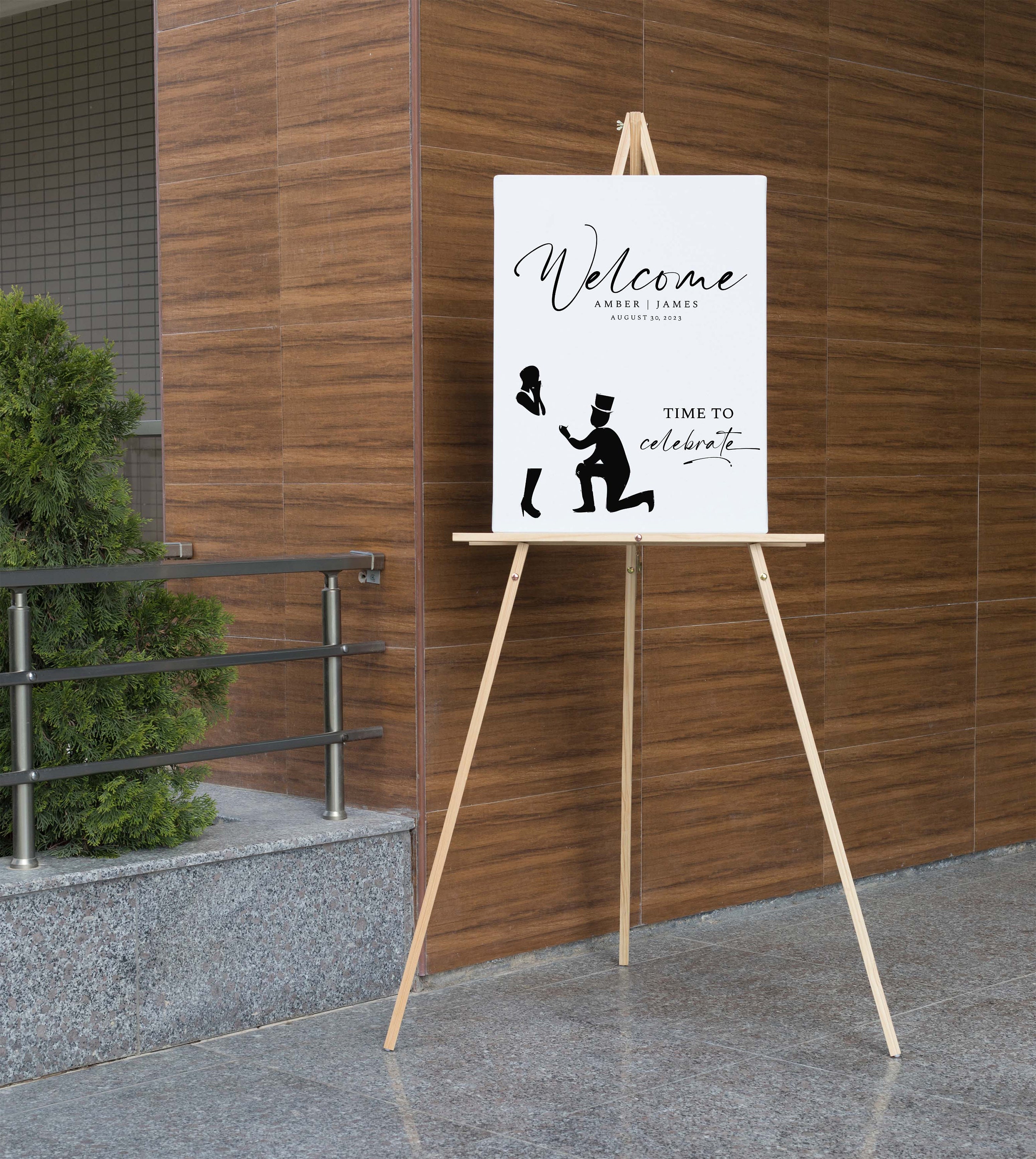 RETRO Engagement Party Welcome Poster Template, 18x24", Editable ...