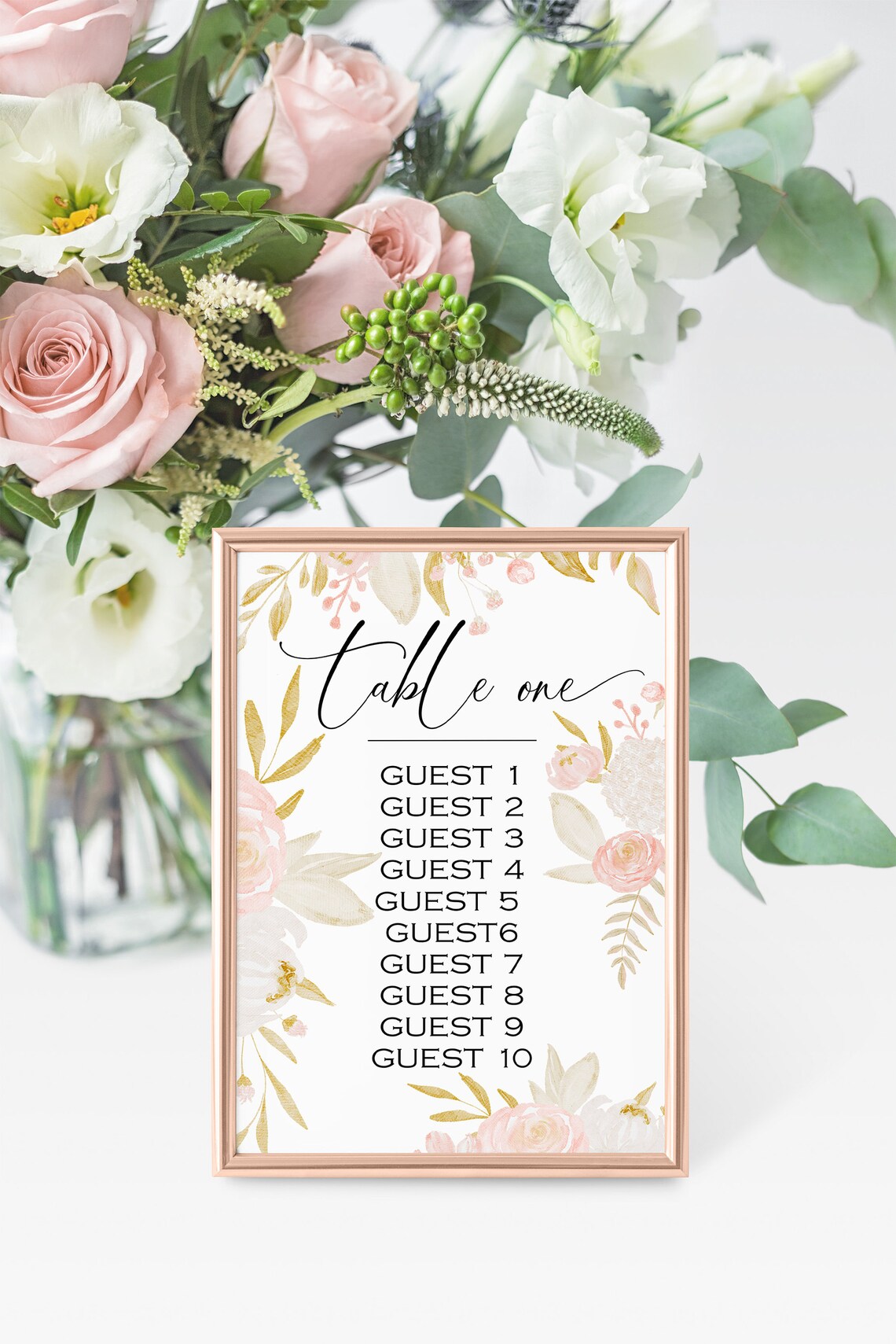 AVA Reception Table Numbers, Editable Hanging Table Numbers for Dinner ...
