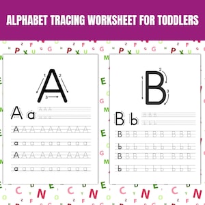 Alphabet Letter Tracing Worksheets: A to Z, Preschool Activities (PDF ...