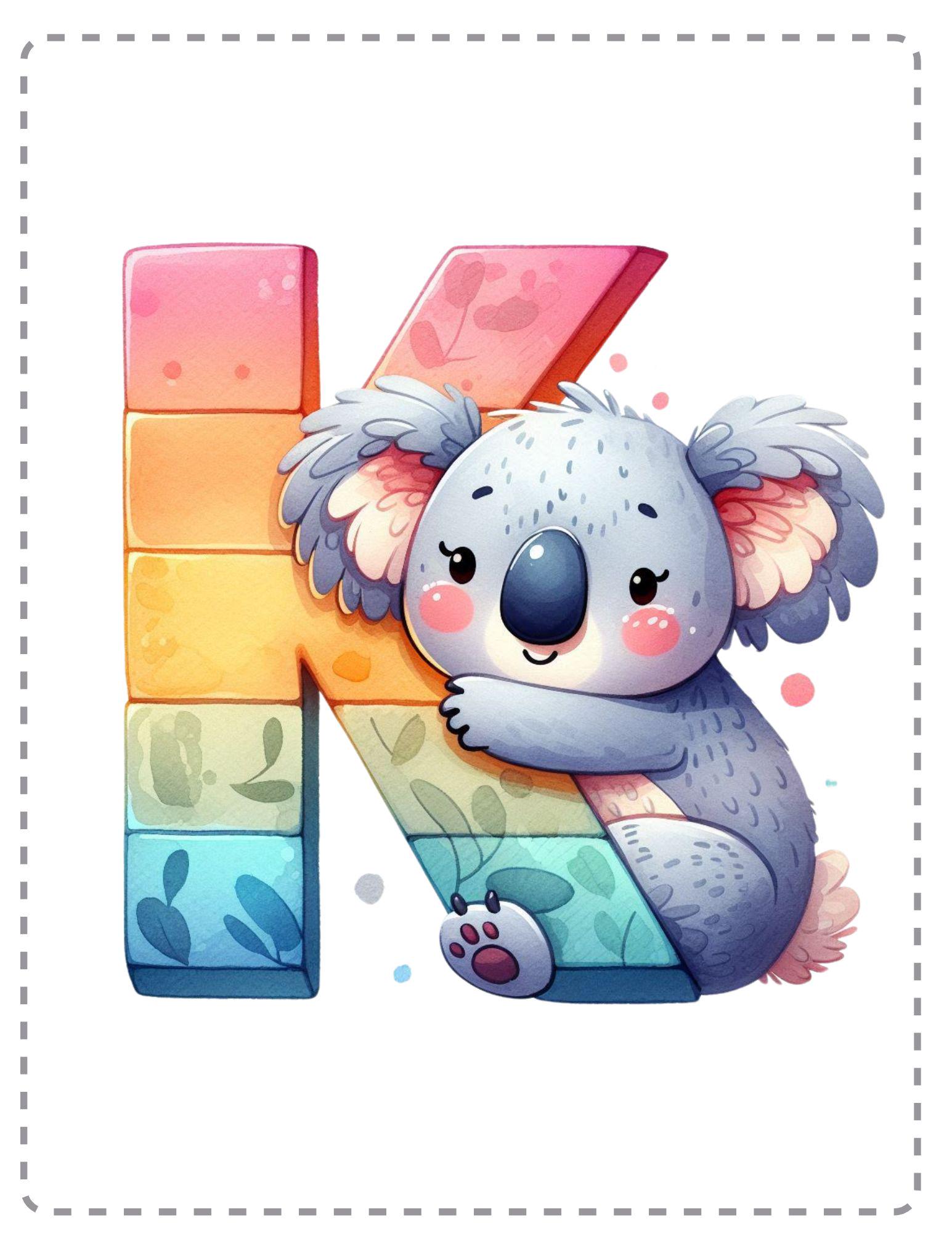Animals A-Z, Alphabet With Cute Animals, A to Z, Alphabet for Kids Wall ...