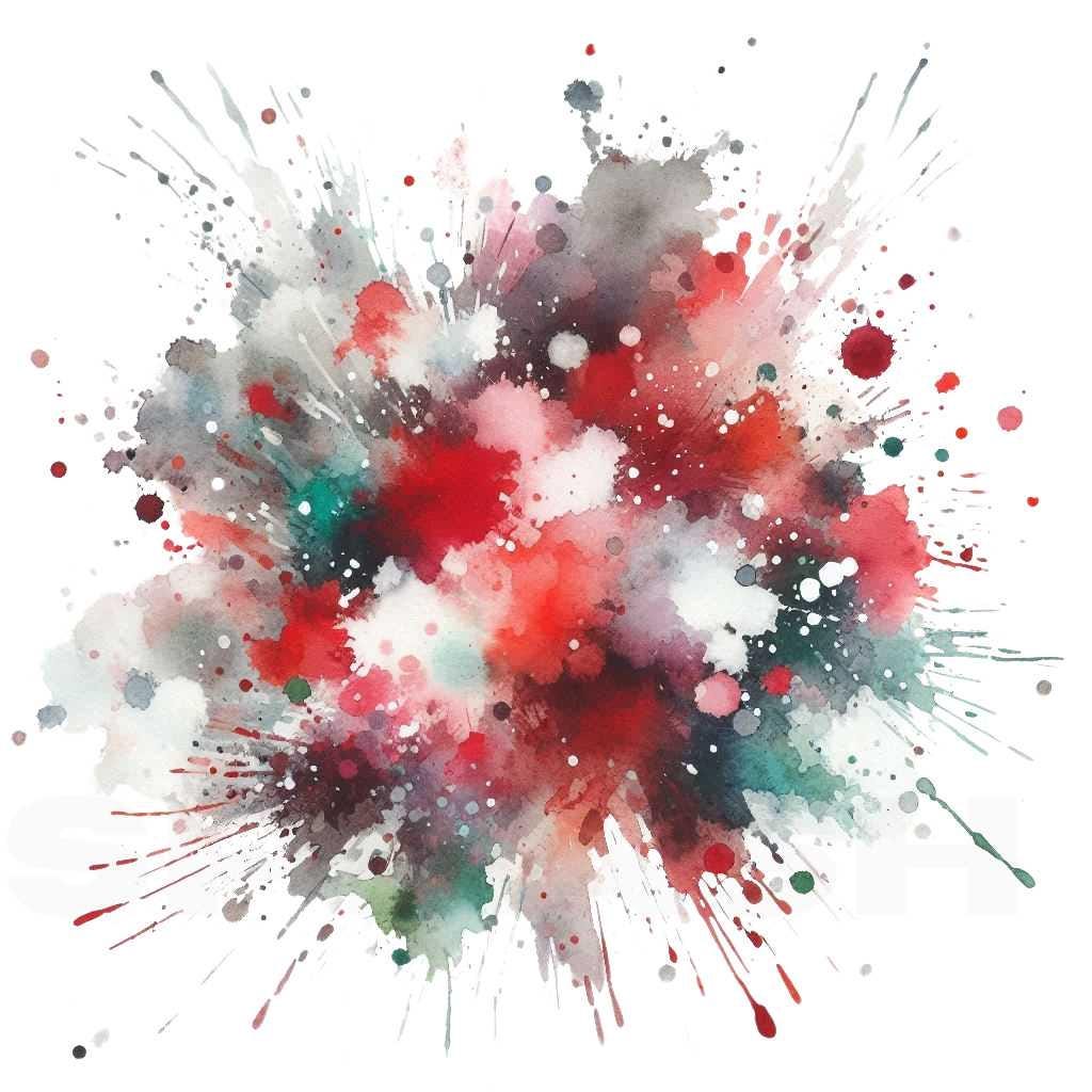35 Watercolor Splashes Clipart, Splatter Clipart, Christmas Water Color ...