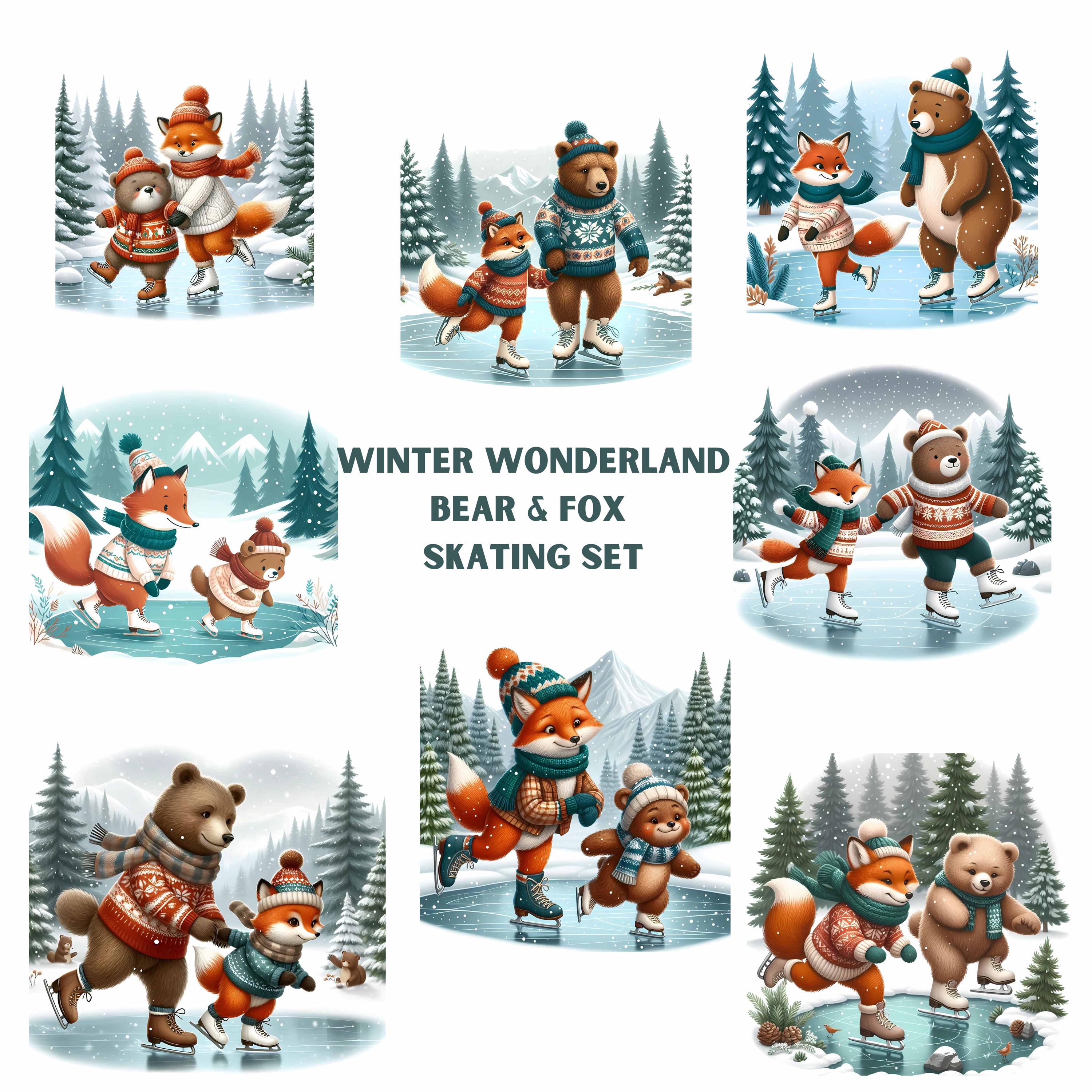 50 PNG Winter Wonderland Woodlands Animal Bundle, Woodlands Animal ...