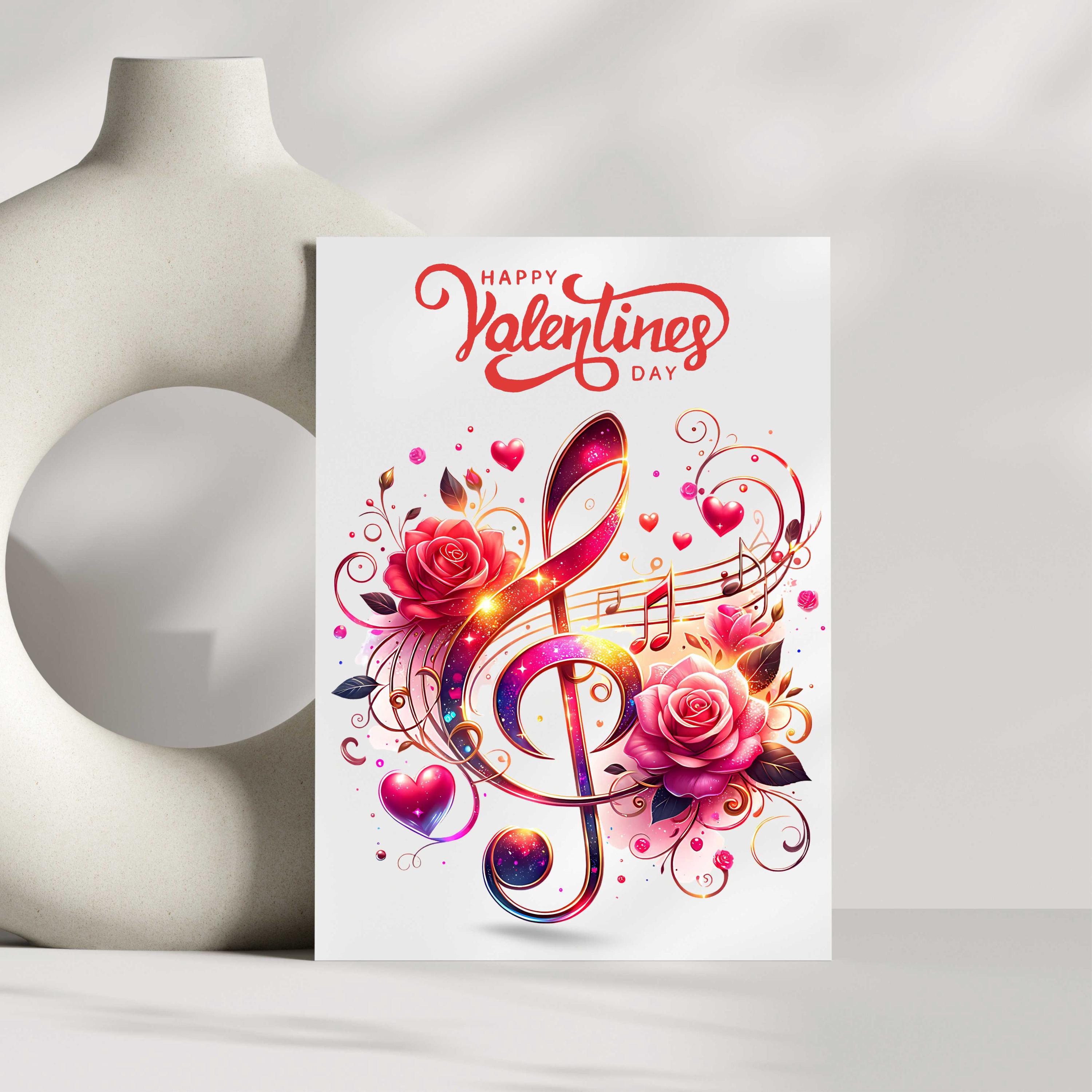 14 Watercolor Valentines Music Notes Sublimation, Music Clipart ...