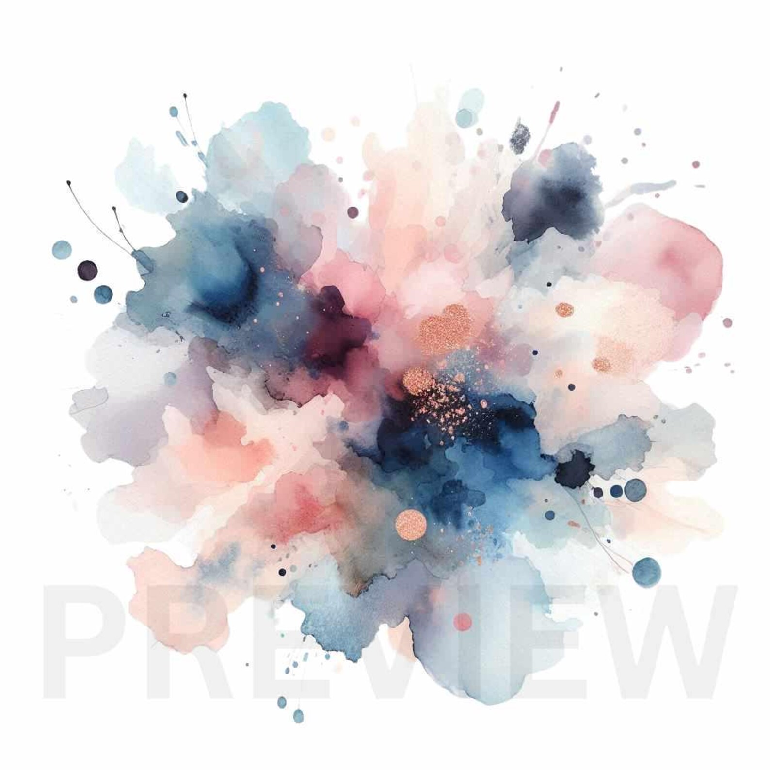 40 Png Watercolor Splashes, Splatter Clipart, Pastel Color Splashes ...