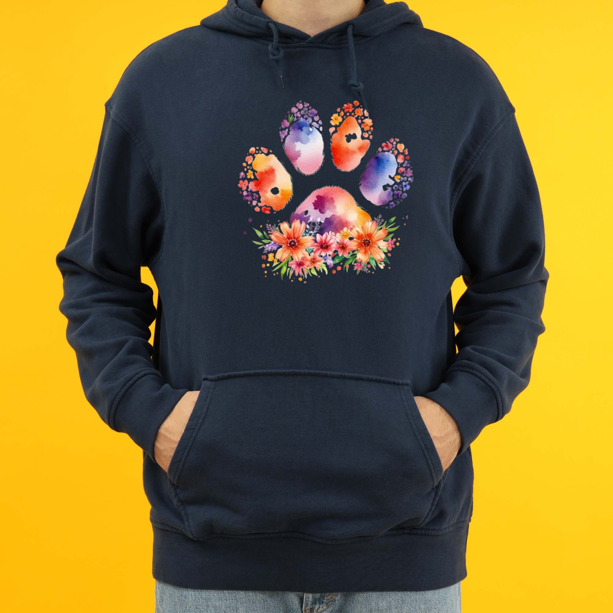 15 Floral Paw Clipart, Dog Prints, Watercolor Pet Prints, Floral Paws ...