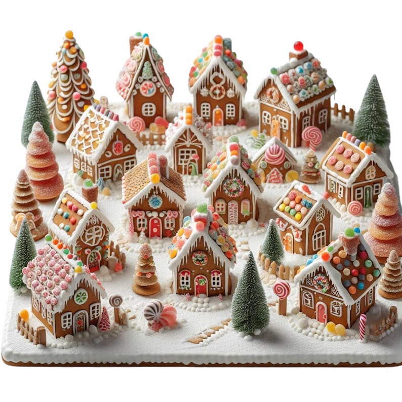 30 Gingerbread House Clipart, Winter Clipart, Christmas Gingerbread ...